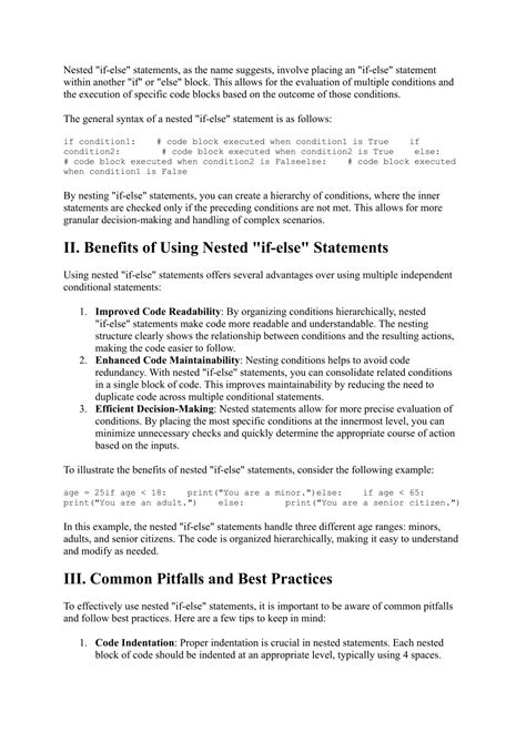 Ppt Nested If Else Statements In Python Handling Multiple Conditionsdocx Powerpoint