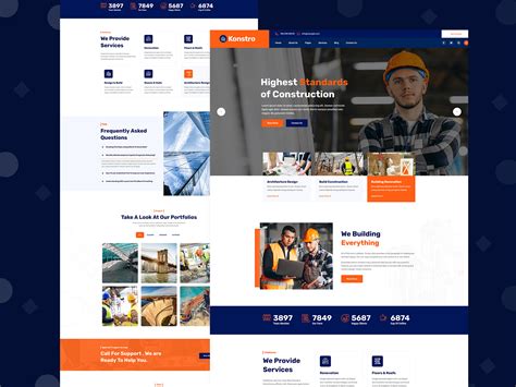Konstro Construction Wordpress Theme By Subhan On Dribbble