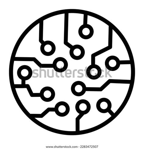 Circuit Board Icon Flat Style Microchip Stock Vector Royalty Free 2283472507 Shutterstock