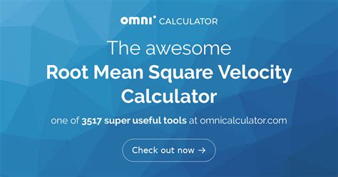 Root Mean Square Velocity Calculator