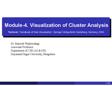 Dav Module 4 Ppt Notes Visualization Techniques In Cluster Analysis