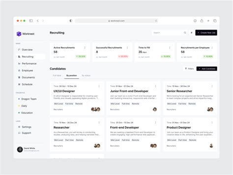 Hr Web Application By Marta Buchner For El Passion On Dribbble