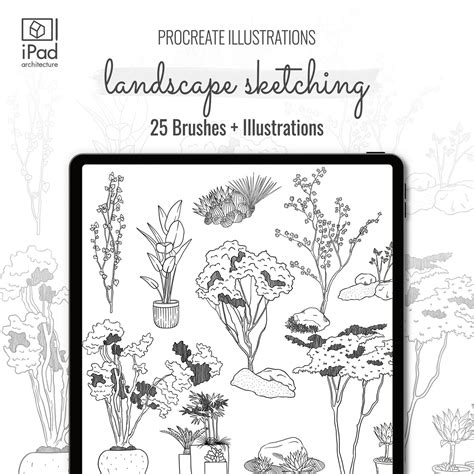 Procreate Illustrations Architecture Sketching Bundle Toffu Co