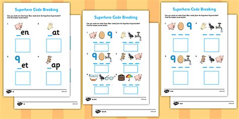 Superhero Code Breaking Worksheet Worksheet Twinkl
