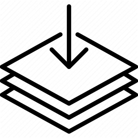 Arrange Data Layers Level Push Sheet Stack Icon Download On