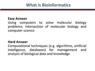Introduction To Information Technology And Bioinformatics Basic
