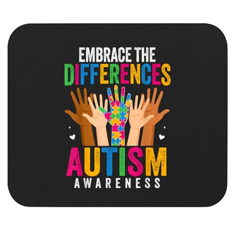 Autism Embrace The Differences Autistic Autism Awareness Mouse Pads Sold By Nationts Sku