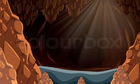 H Hle Szene Zeichnung Stock Vektor Colourbox