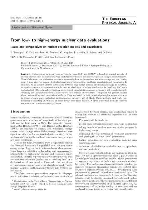 Pdf From Low To High Energy Nuclear Data Evaluations