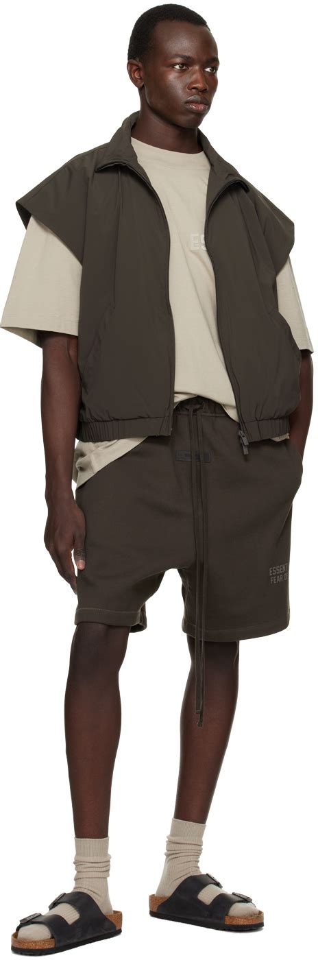 Essentials Gray Zip Vest Essentials