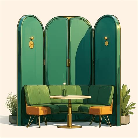 Premium Vector Stylish Folding Screen Room Divider