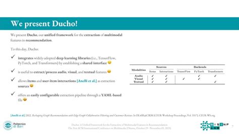 [mm2023] Ducho A Unified Framework For The Extraction Of Multimodal Features In Recommendation
