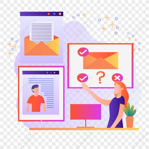 온라인 통신 이메일 메시지 그림컴퓨터주형편물 Png 일러스트 무료 다운로드 Lovepik