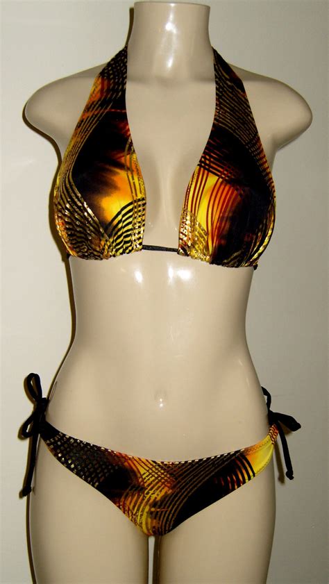 Sliding Halter Bikini Top And Keyhole Bikini Bottom Mirasol Swimwear