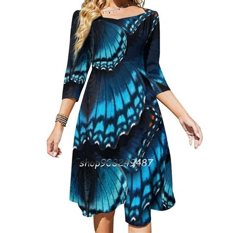 Blue Mandala Asymmetrical New Summer Cut Sexy Dresses Ladies Club Wear Party Sundresses