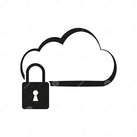 Secure Cloud Storage Data Protection Concept Privacy Lock Symbol