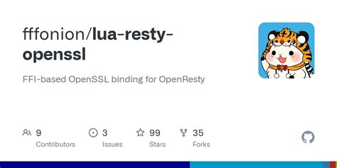 GitHub Fffonion Lua Resty Openssl FFI Based OpenSSL Binding For
