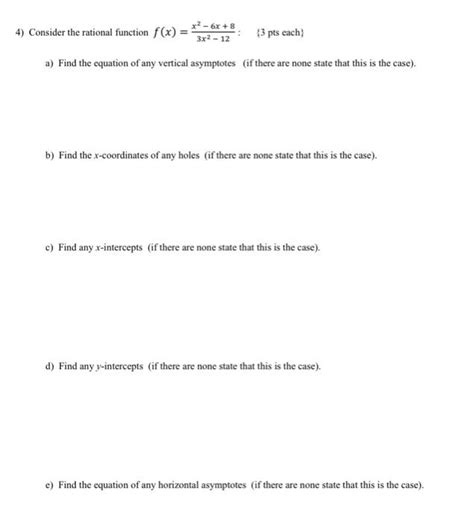Solved Consider The Rational Function