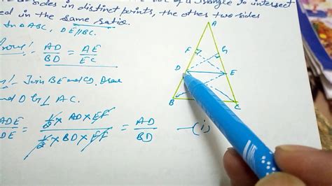 Similar Triangles 1 Basis Proportional Theorem Bpt Thales Theorem State And Prove