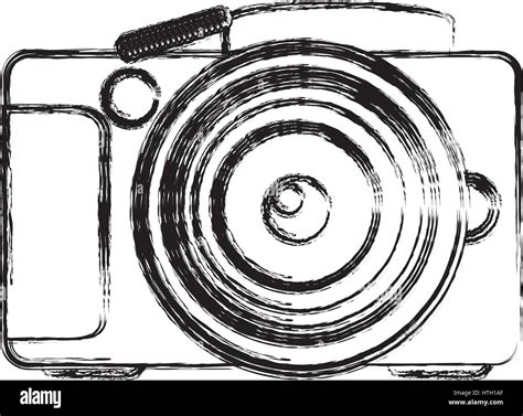Monochrome Sketch Of Analog Photo Camera Stock Vector Image And Art Alamy