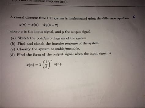 solved a causal discrete time lti system is implemented