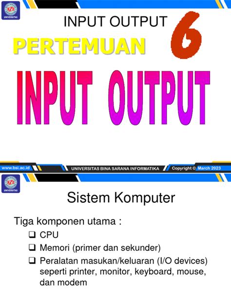 Input Output Pertemuan Pdf