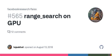 Rangesearch On Gpu · Issue 565 · Facebookresearchfaiss · Github