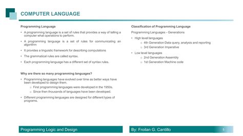 Program Logic And Design Pptx
