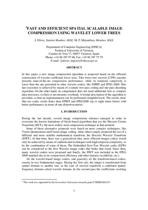 pdf fast and effcient spatial scalable image compression using