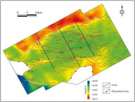 Fault Network In Depth Structure Map Of The Top Enping Formation With Download Scientific