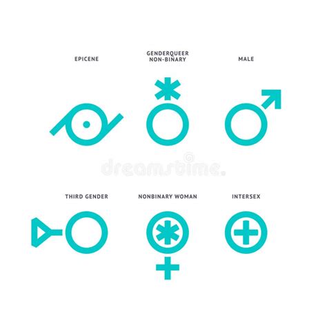 Lgbtq Gender Set Symbols Sexual Orientation Icons Stock Vector Illustration Of Parade