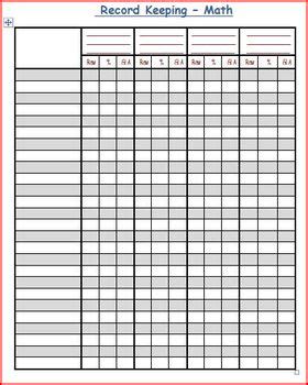 Record Keeping Template By Amy Bouwman Teachers Pay Teachers