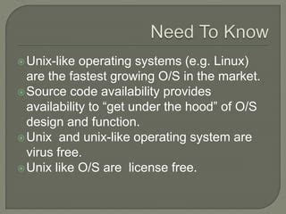 Unix Operating System PPTX