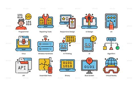 Computer Science Icons Aesthetics Series Computer Science Science Icons Computer