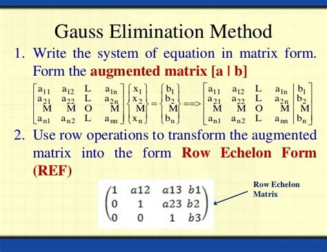 Gauss Elimination And Gauss Jordan Methods In Numerical And Statistical M