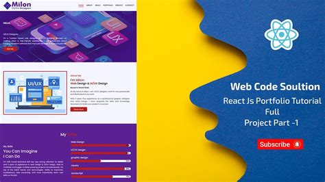 React Js Portfolio Website Tutorial For Beginner Part 1 Youtube