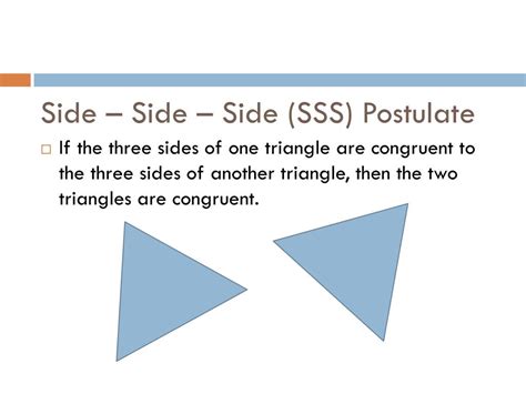 Ppt Side Side Side Sss Postulate Powerpoint Presentation Free Download Id 3152209