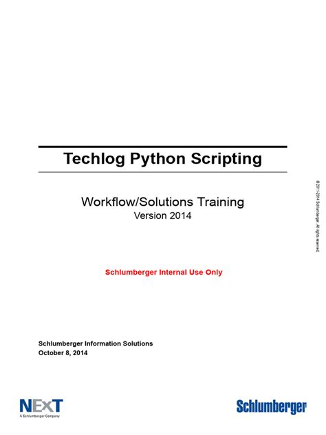 Techlog Python Scripting Workflow Solutions Training Version Florence Einaudi 2014 Pdf