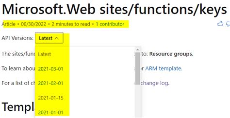 Creating Function App Key Via Biceps Microsoft Qanda