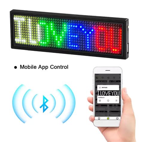 LED Name Badge Bluetooth DIY Programmable Scrolling Message Board LED Display Lazada PH