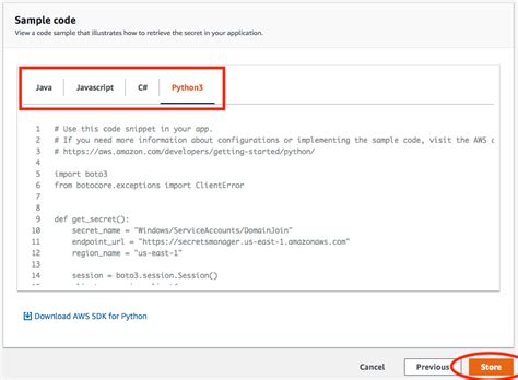 Using Secrets Manager