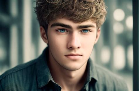 Premium Ai Image Young Man Portrait Of Guy Generative Ai