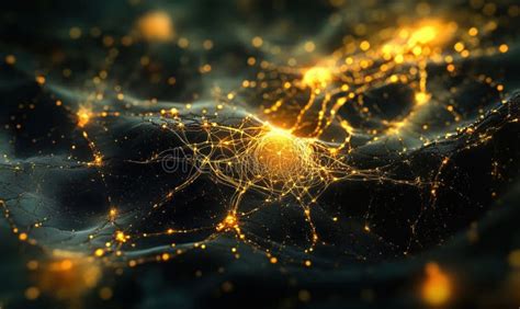 Abstract Neural Network Visualization With Glowing Connections And