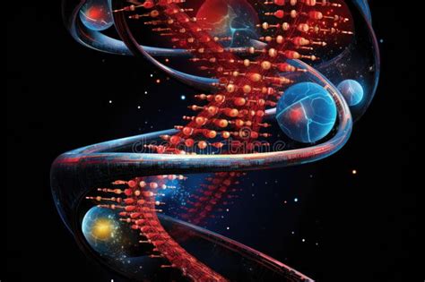 Abstract Representation Of Dna Storage Technology Stock Illustration