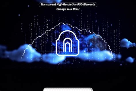 premium psd cloud computing technology concept transfer database backup