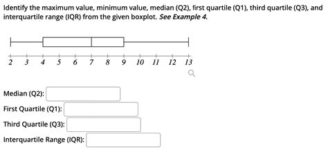 Solved Identify The Maximum Value Minimum Value Median