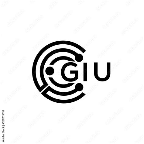 Giu Letter Technology Initial Creative Logo Design Template Vector