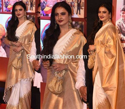 Rekha In A Kanjeevaram Saree South India Fashion