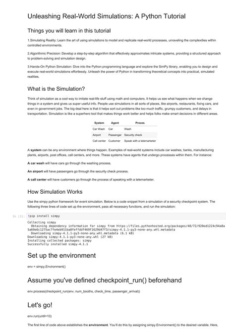 Unleashing Real World Simulations A Python Tutorial By Avjinder Kaler