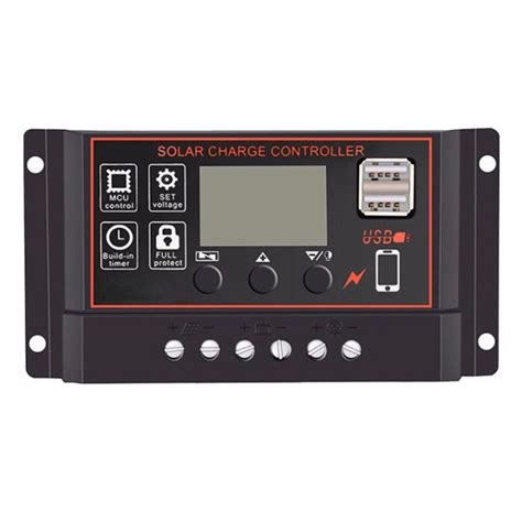 Solar Charge Controller Solar Panel Controller 12V 24V LCD Display Solar Panel Battery Regulator